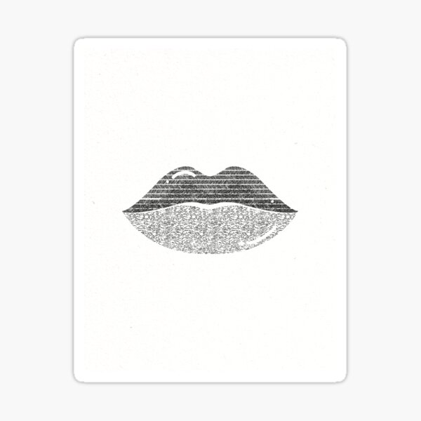 "Lips Ink Drawing" Sticker by Hollowfog | Redbubble