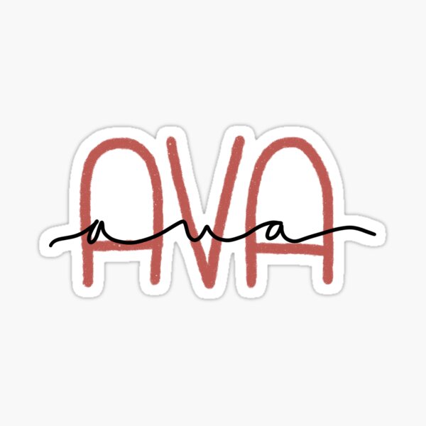 "Ava" Sticker for Sale by leahlasean | Redbubble