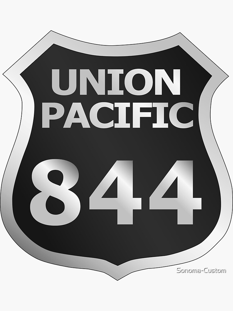 "Union Pacific 844 Shield" Sticker for Sale by Sonoma-Custom | Redbubble