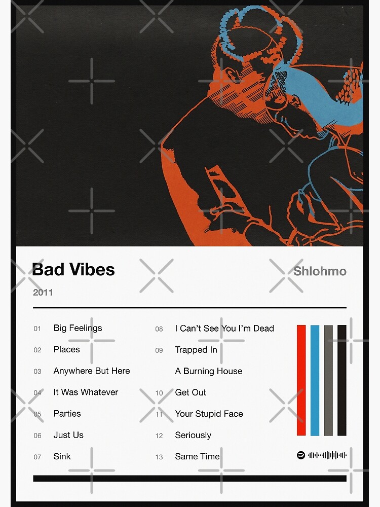 "Bad Vibes Tracklist" Poster for Sale by FANTANAMOBAY | Redbubble