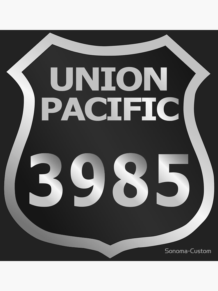 "Union Pacific Challenger 3985 Shield" Art Print for Sale by Sonoma ...