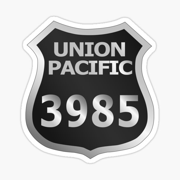 "Union Pacific Challenger 3985 Shield" Sticker for Sale by Sonoma ...