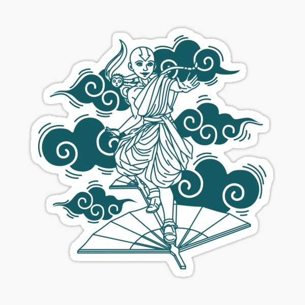 "Aang" Sticker by kayoh1 | Redbubble