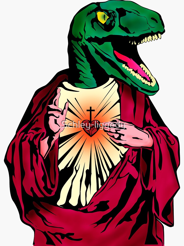 "Jesus Raptor" Sticker for Sale by Schley-liggedy | Redbubble