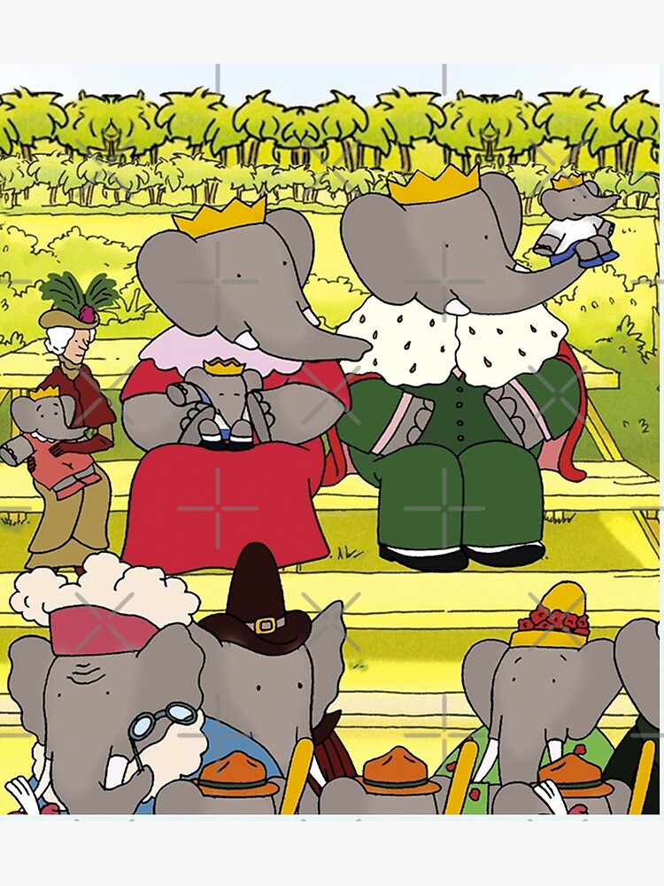 King Babar Queen Celeste And The Family Premium Matte Vertical Poster