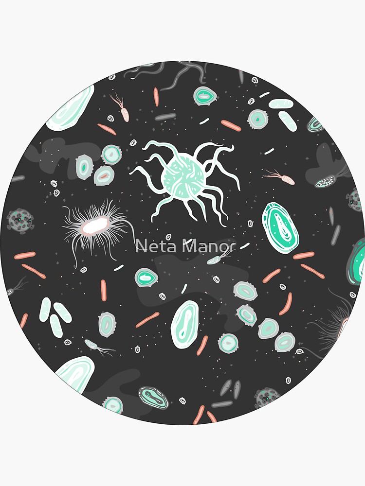 "Microbiology" Sticker by NetaManor | Redbubble
