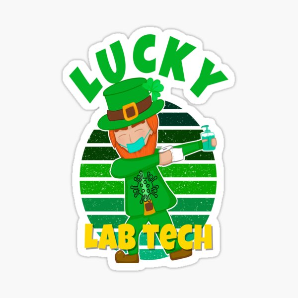 "LUCKY LAB TECH DABBING LEPRECHAUN MEDICAL LABORATORY SCIENTIST ...