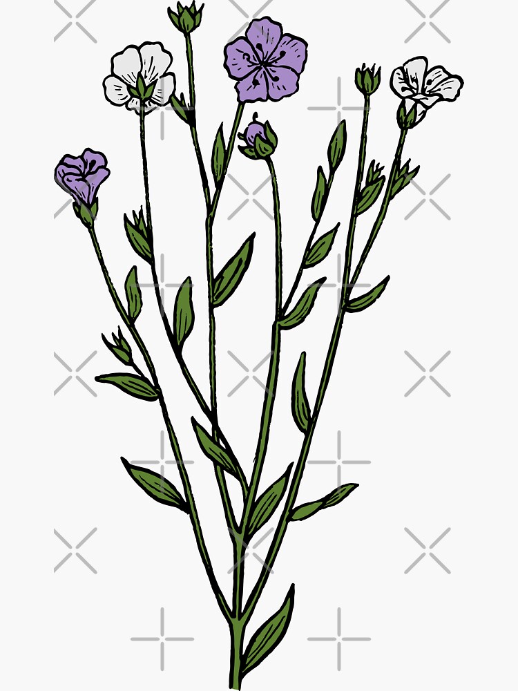 "Subtle Genderqueer Pride Flax Sprig" Sticker for Sale by failephant ...