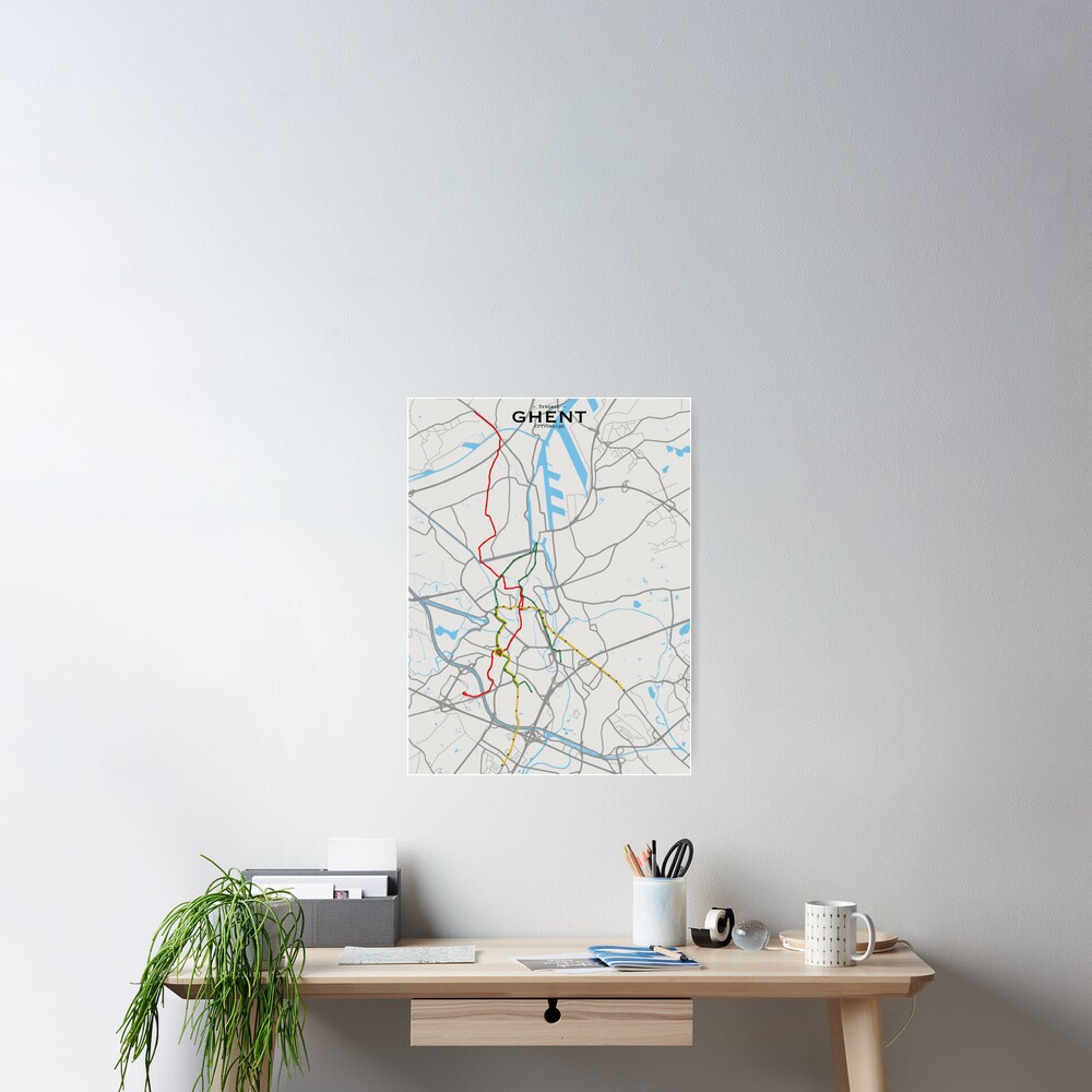 "Ghent Transit Map" Poster for Sale by CPTVDesign | Redbubble