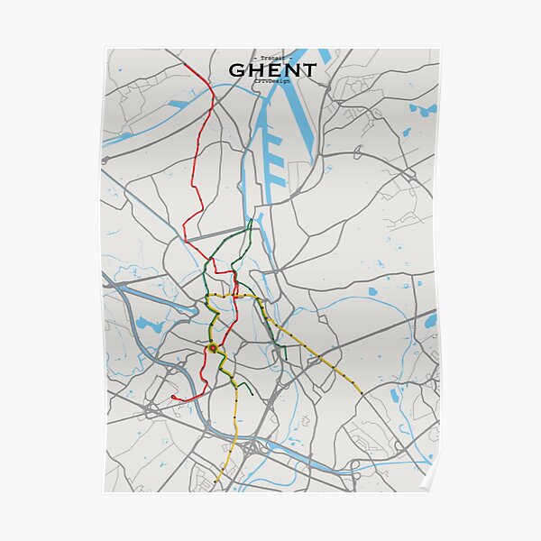 "Ghent Transit Map" Poster for Sale by CPTVDesign | Redbubble