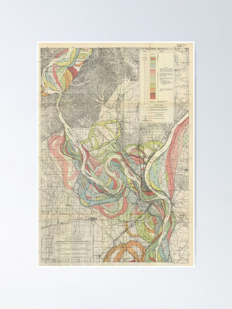 Harold Fisk, 1944 - Ancient Courses: Mississippi River Meander Belt ...