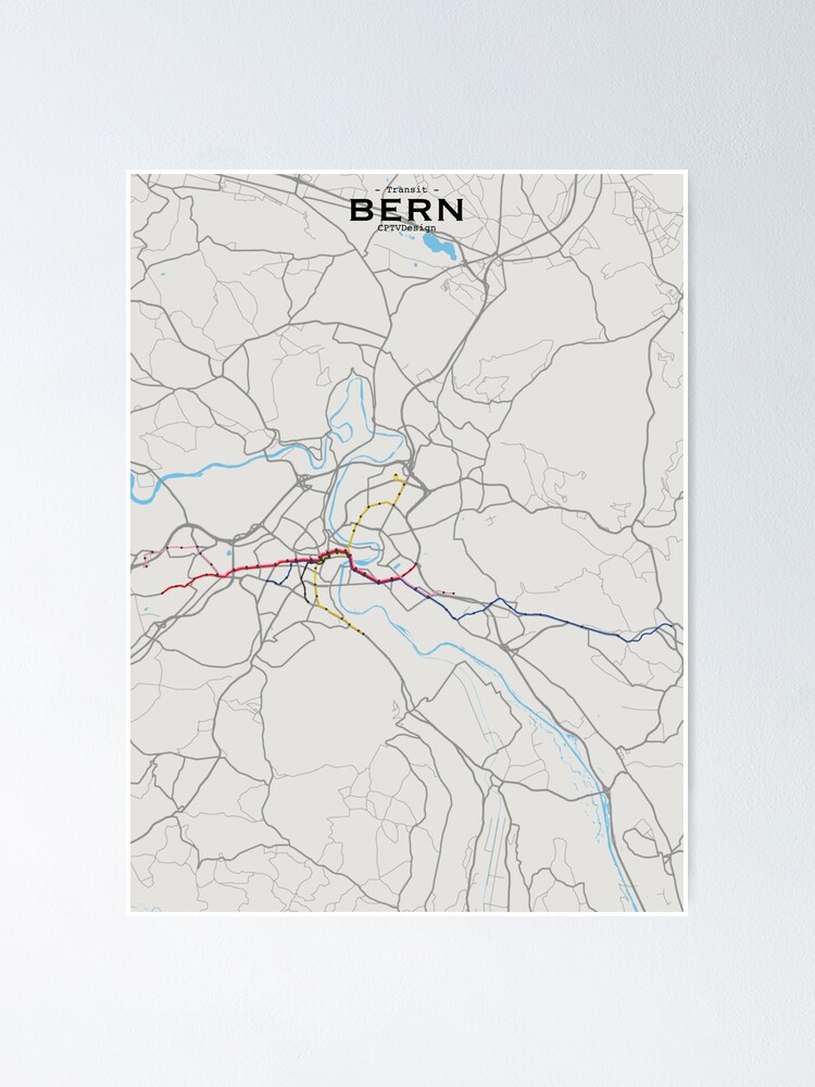 "Bern Transit Map" Poster by CPTVDesign | Redbubble