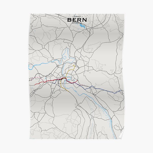 "Bern Transit Map" Poster by CPTVDesign | Redbubble