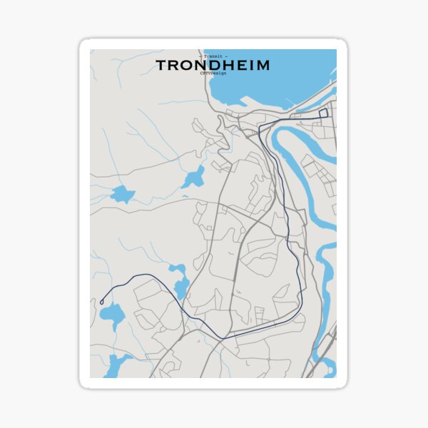 "Trondheim Transit Map" Sticker for Sale by CPTVDesign | Redbubble