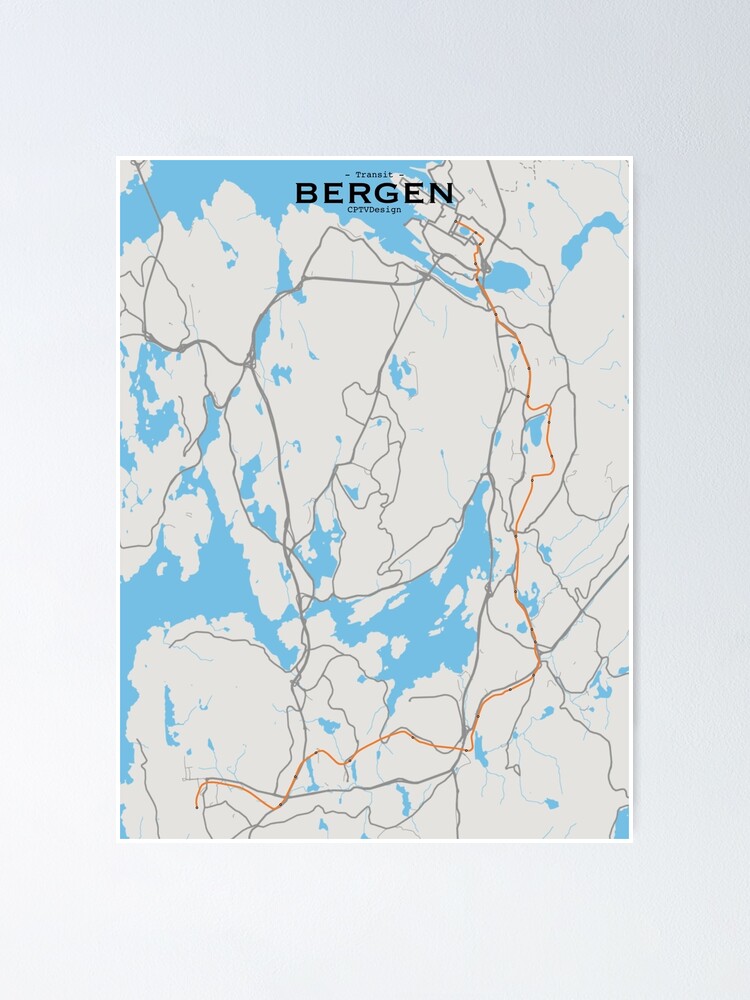 "Bergen Transit Map" Poster for Sale by CPTVDesign | Redbubble