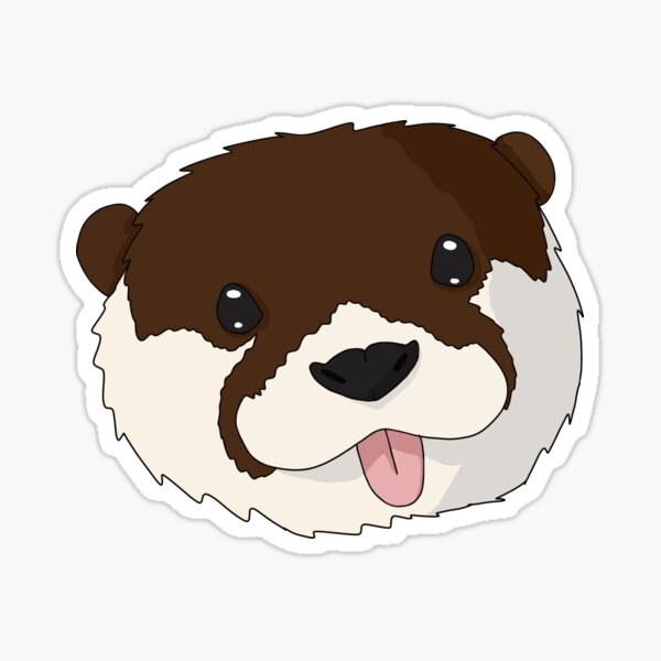 "Cheeky Chappy Otter Cartoon Designs" Sticker for Sale by ...