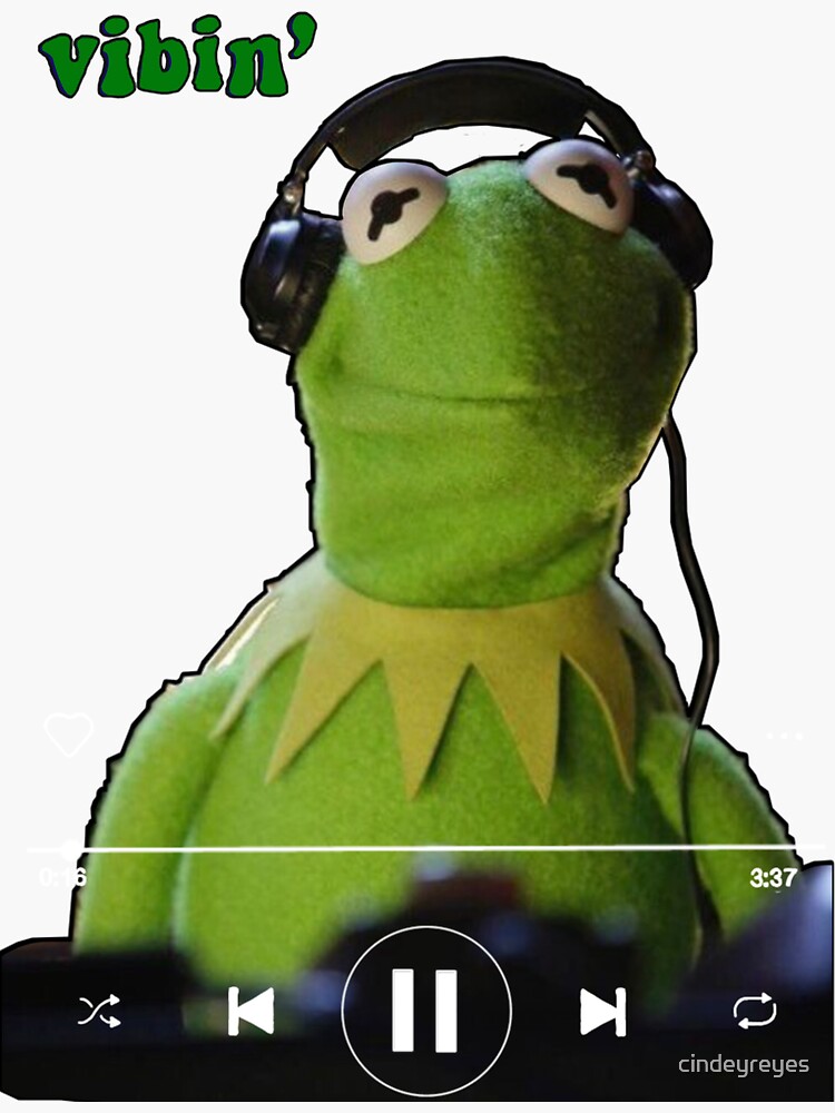"Kermit da Frog vibin’ " Sticker for Sale by cindeyreyes | Redbubble