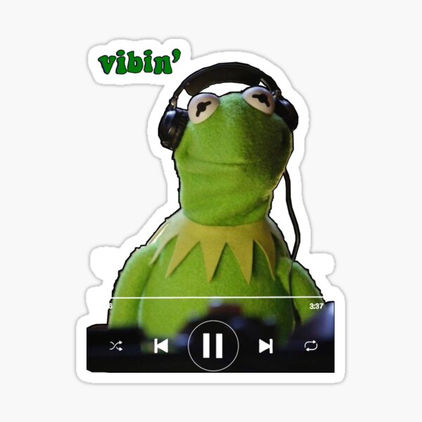 "Kermit da Frog vibin’ " Sticker for Sale by cindeyreyes | Redbubble