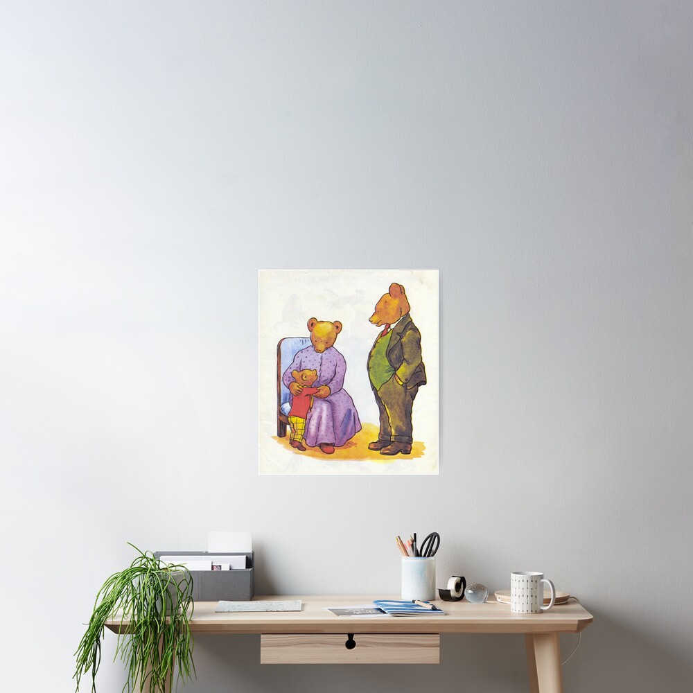 "Rupert the bear and family" Poster for Sale by nostalgia-kids | Redbubble