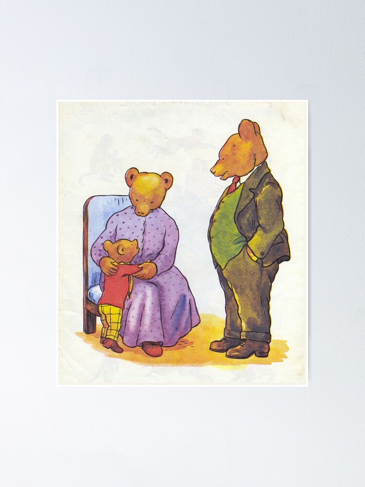 "Rupert the bear and family" Poster for Sale by nostalgia-kids | Redbubble