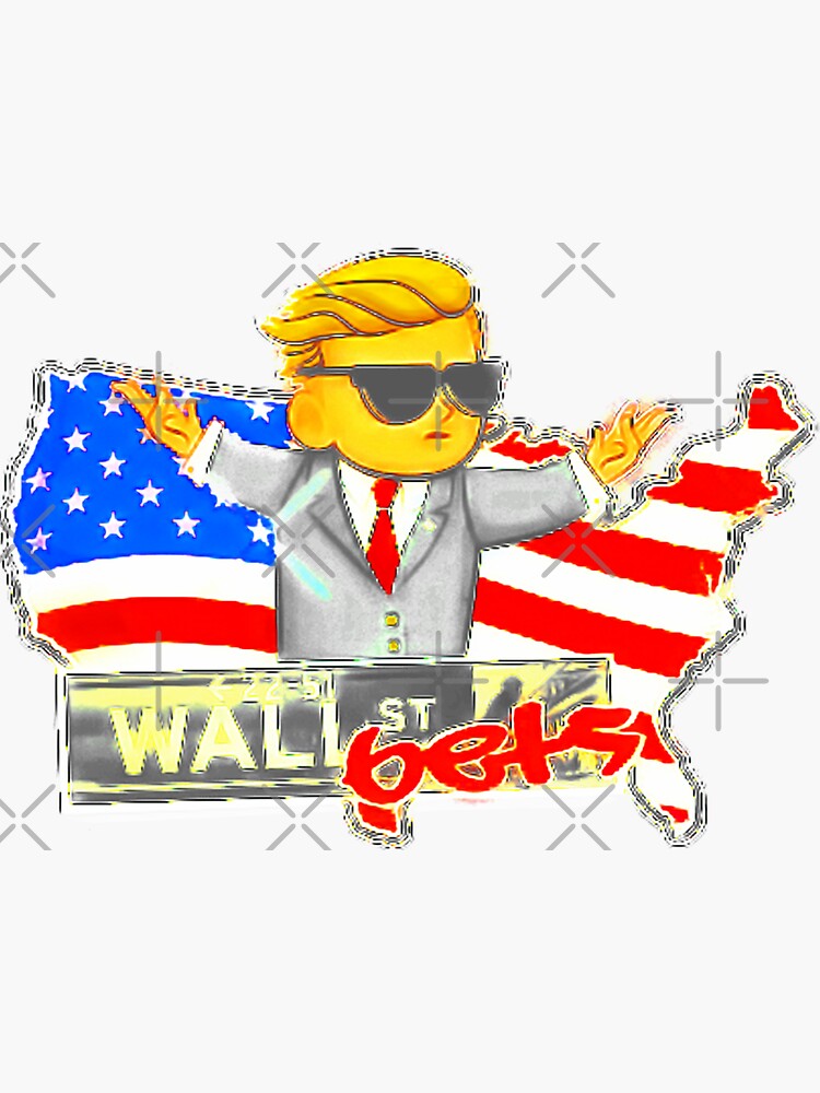 "The Official WallStreetBets USA Edition Merchandise" Sticker for Sale ...