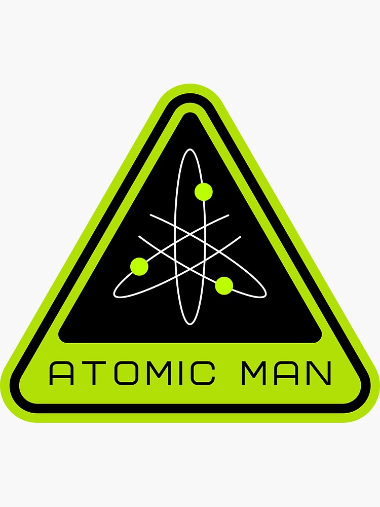 "Atomic Man" Sticker by Erwin-Bratz | Redbubble
