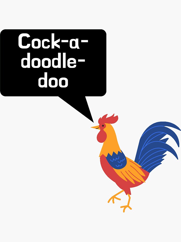 "Cock-A-Doodle-Doo Rooster" Sticker for Sale by CluckinMad | Redbubble