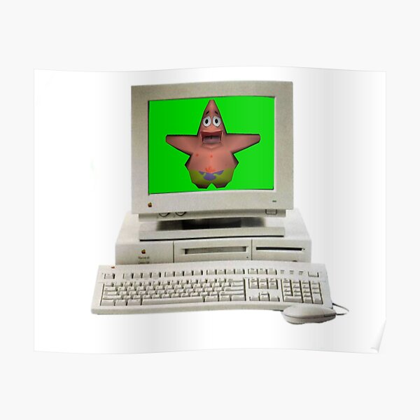 "Patrick Star 3D-Computer" Poster von psychicjade | Redbubble