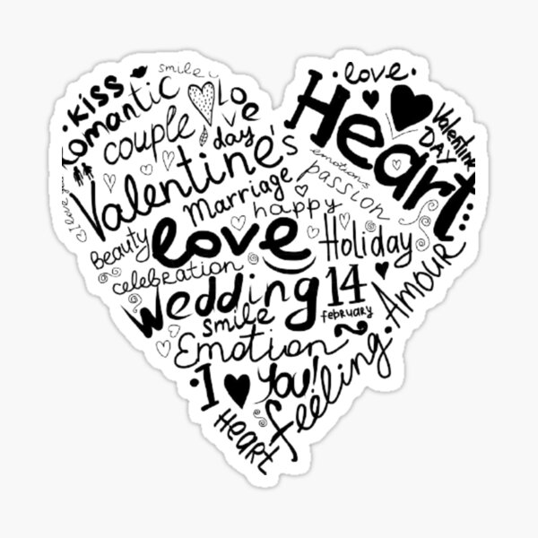 "Love words designe" Sticker for Sale by Fashionlover14 | Redbubble