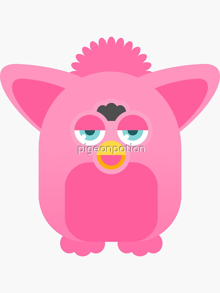 "Pink Furby" Sticker by pigeonpotion | Redbubble