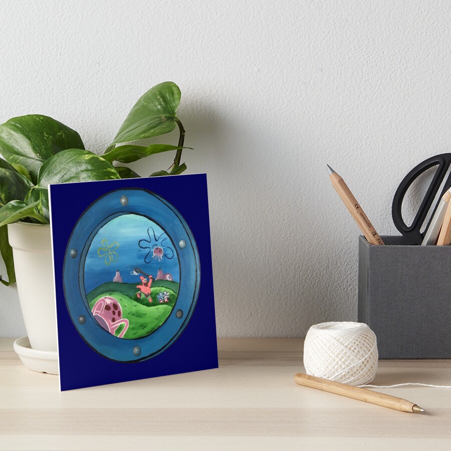 "Spongebob window" Art Board Print by Hoetoons | Redbubble