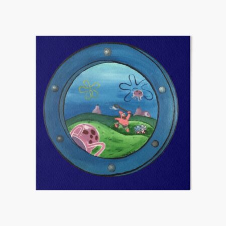 "Spongebob window" Art Board Print by Hoetoons | Redbubble