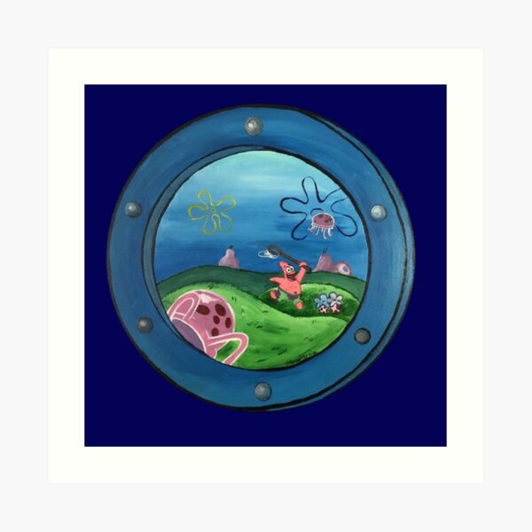 "Spongebob window" Art Print for Sale by Hoetoons | Redbubble