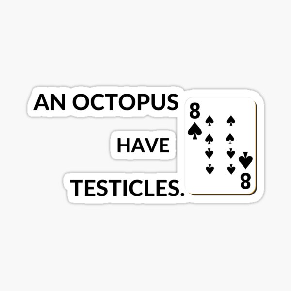 "Funny octopus testicles design. " Sticker for Sale by iwear2020 ...