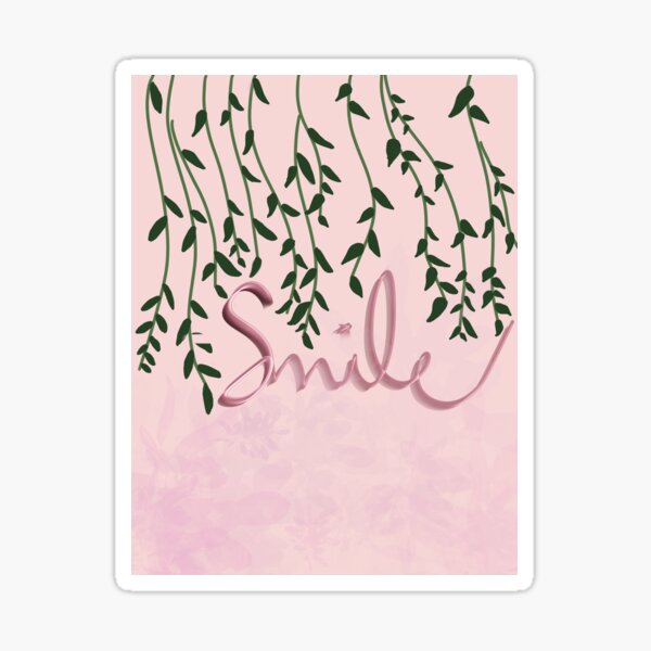 "Cute pink smile sticker " Sticker for Sale by cutedesigns-13 | Redbubble