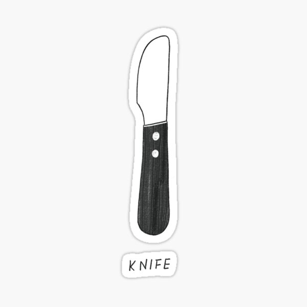 "Illustration of Cutlery Knife" Sticker for Sale by DaysofApricot ...