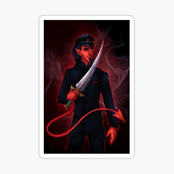 "Azazel" Sticker for Sale by varjopihlaja | Redbubble