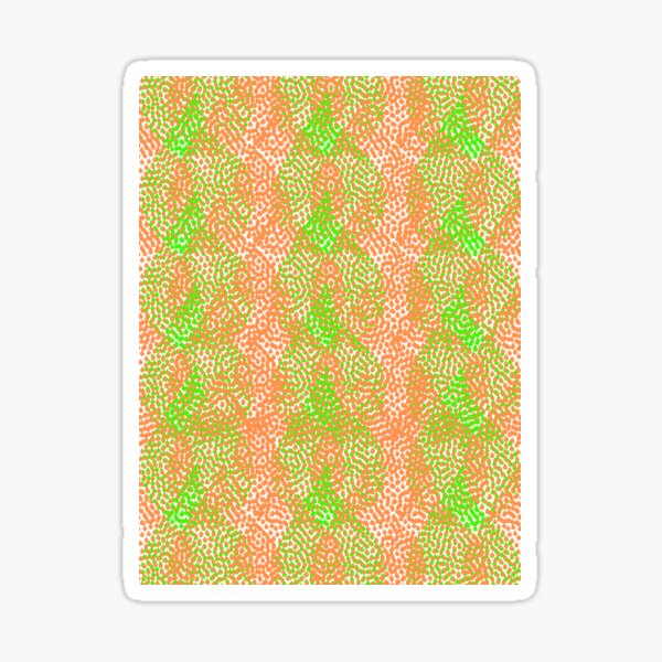 "Orange and Green Tear Drop Water Drop Pattern" Sticker for Sale by ...