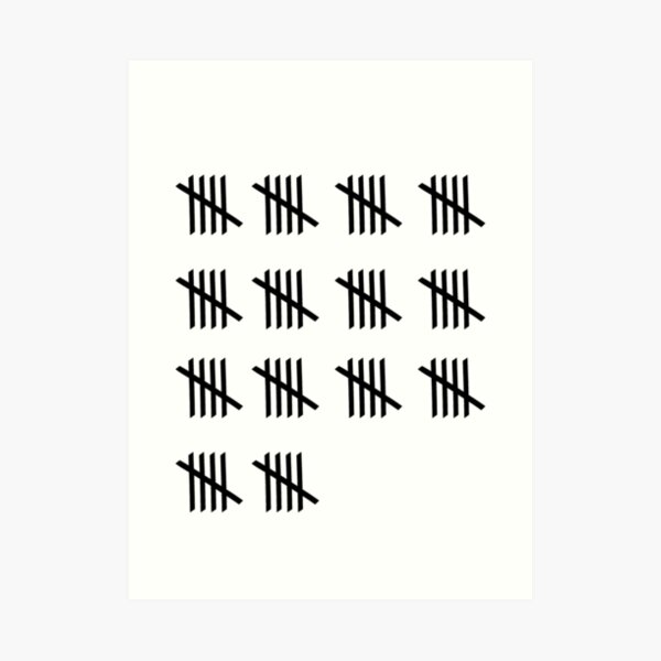 "Tally Marks " Art Print by jgdias94 | Redbubble