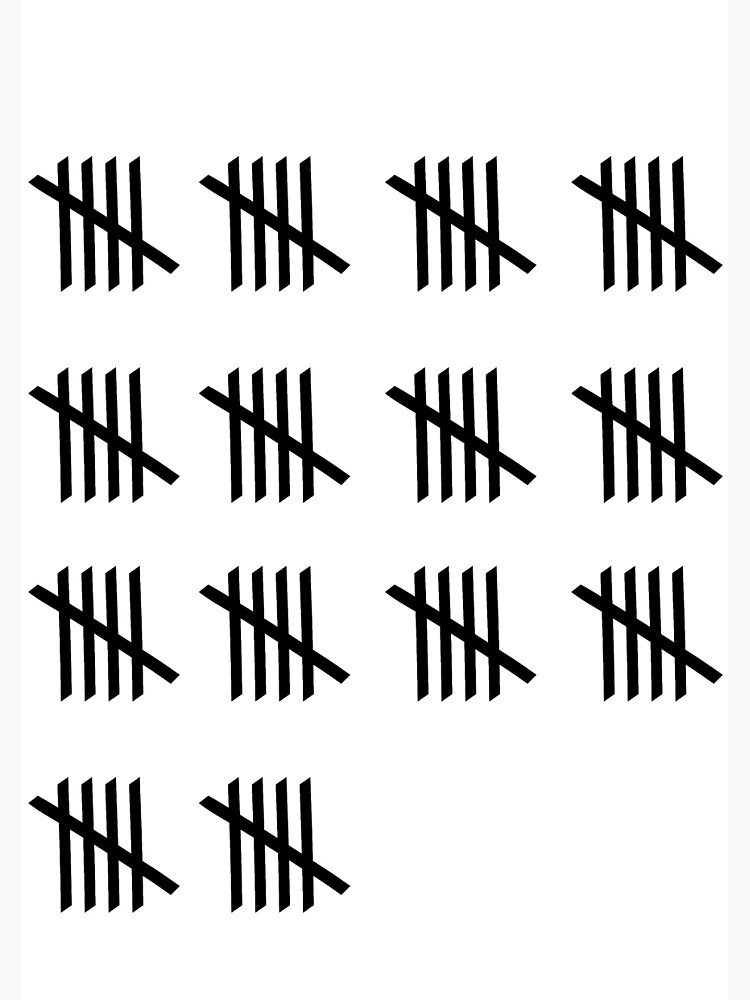 "Tally Marks " Spiral Notebook for Sale by jgdias94 | Redbubble