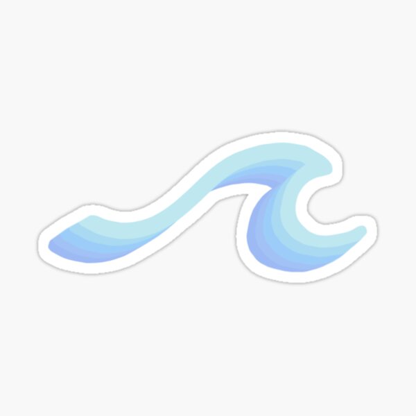 "Blue wave" Sticker for Sale by mcwdesigns | Redbubble