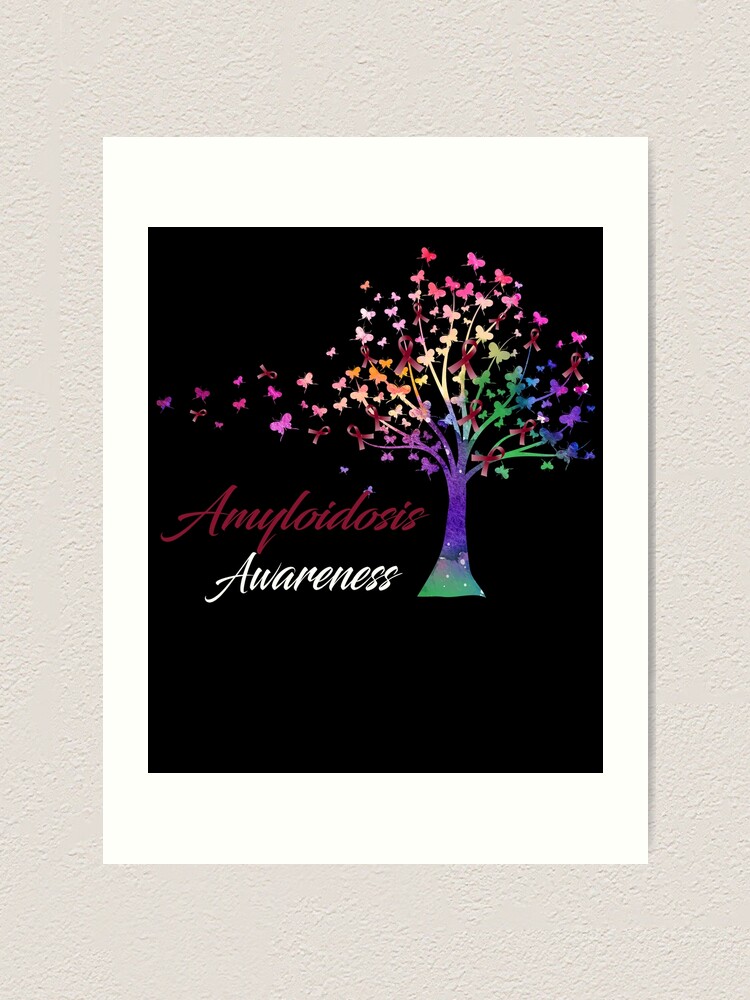 "Amyloidosis Awareness Ribbon Tree Support Amyloidosis Warrior" Art ...