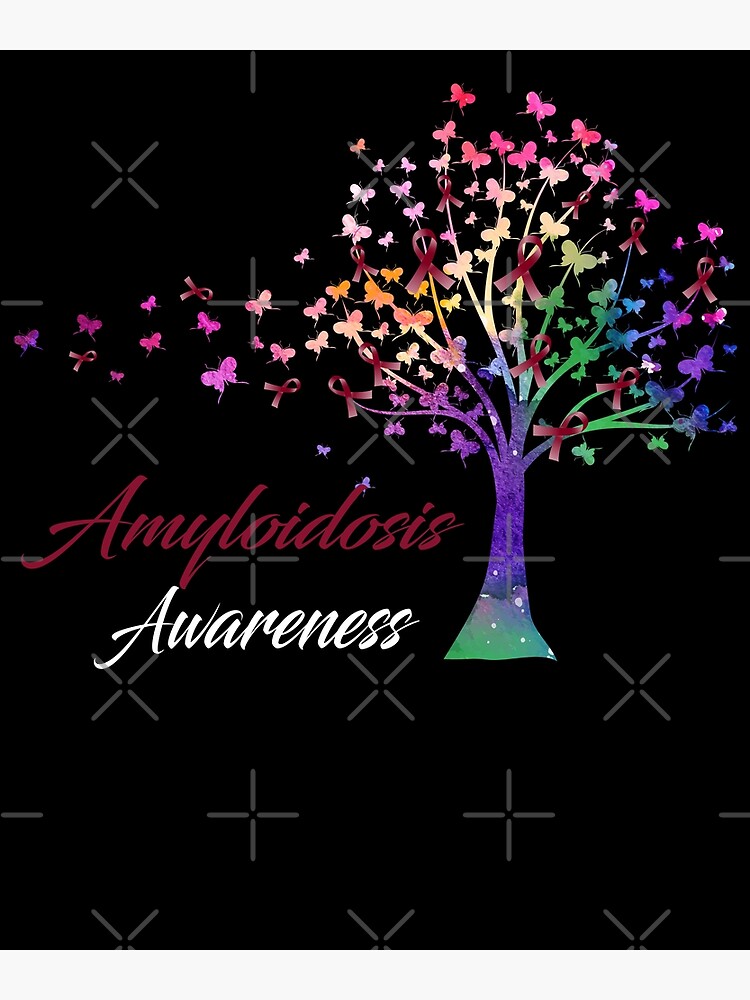"Amyloidosis Awareness Ribbon Tree Support Amyloidosis Warrior" Art ...