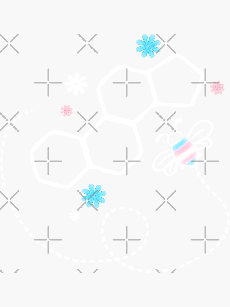 "Trans Pride Bee" Sticker for Sale by StumpyGully | Redbubble