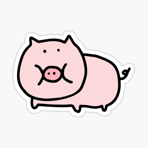 "Cute baby pig" Sticker for Sale by feialine | Redbubble