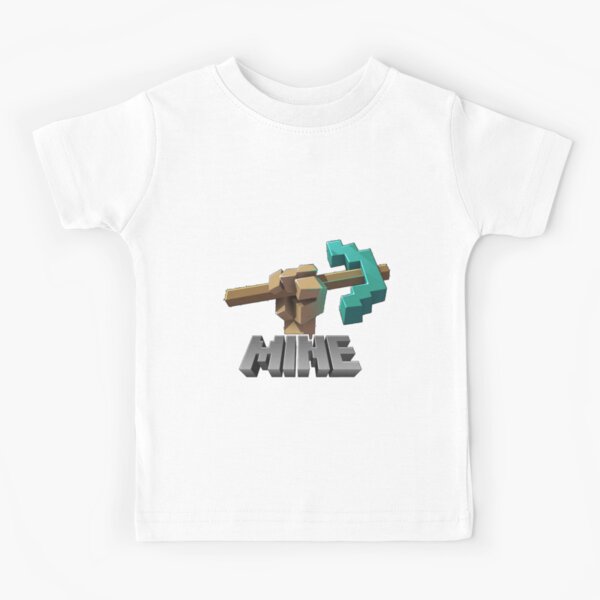 "Minecraft pickaxe" Kids T-Shirt for Sale by Minotaur101 | Redbubble