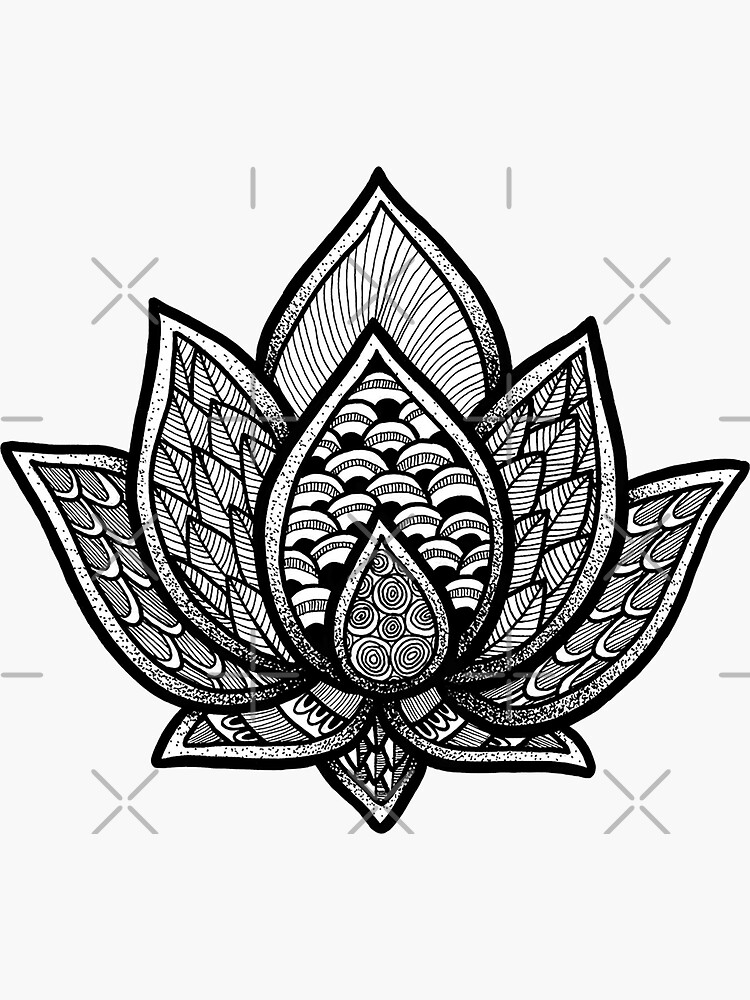 "Lotus" Sticker for Sale by mjartt | Redbubble