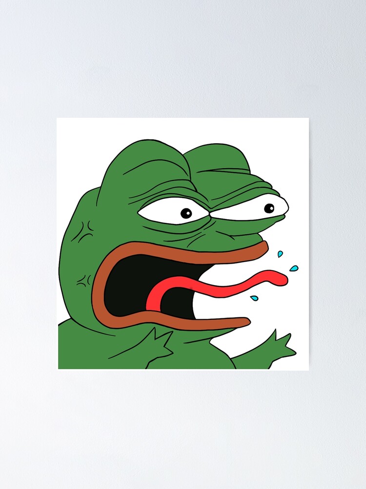 "Angry Pepe" Poster by Kuduku | Redbubble
