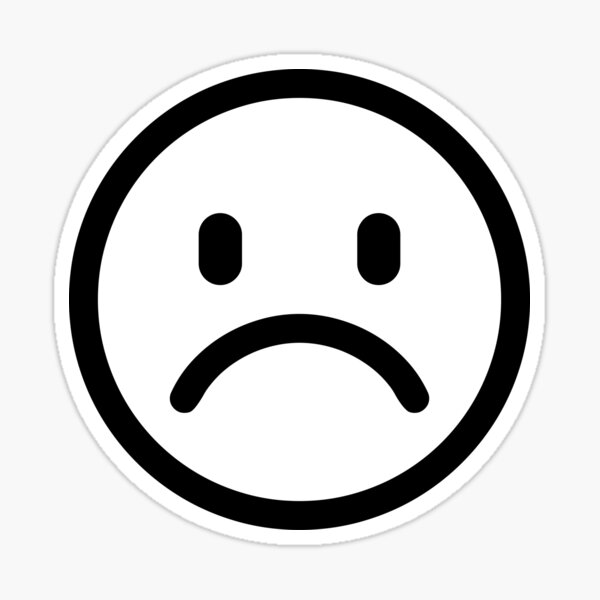 "Sad Face " Sticker for Sale by DesignsbyU | Redbubble