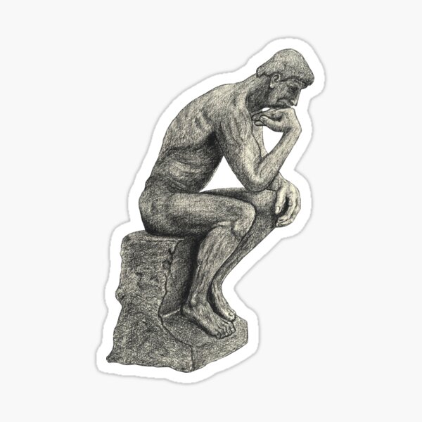 " The thinking man" Sticker for Sale by asaartdesign | Redbubble
